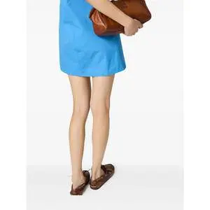 Miu Miu Cotton Short Sleeve Zip Front Dress