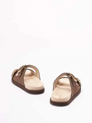 Brunello Cucinelli Leather Buckled Sandals - Multicolor
