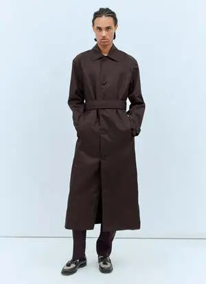 Gucci Gabardine Coat With Logo Detail