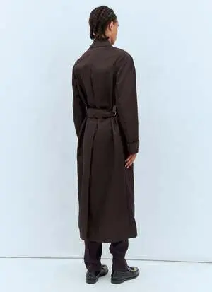 Gucci Gabardine Coat With Logo Detail