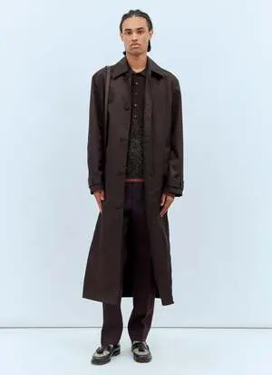 Gucci Gabardine Coat With Logo Detail