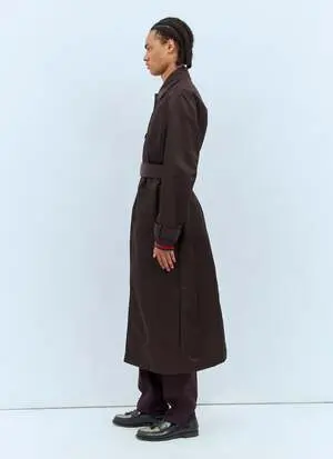 Gucci Gabardine Coat With Logo Detail