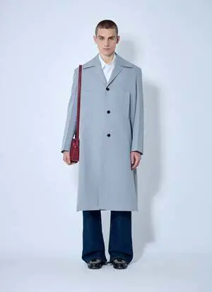 Gucci Single-breasted Wool Twill Coat With Notched Lapels