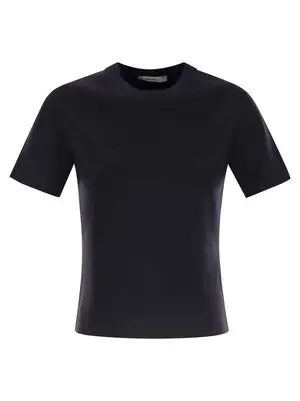 Max Mara Nerina Basic Cotton T-shirt - Blue