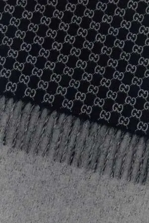 Gucci Embroidered Wool Blend Scarf