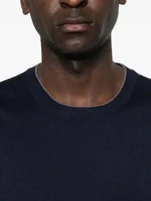Brunello Cucinelli Cotton Lightweight Knit T-shirt With Contrast Details - Multicolor