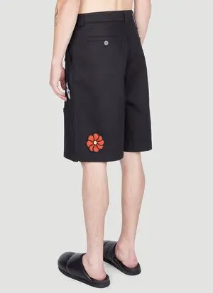 Moncler 1 Jw Anderson Floral Bermuda Shorts - Black