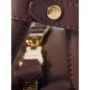 Miu Miu Embossed Logo Leather Shoulder Bag - Brown