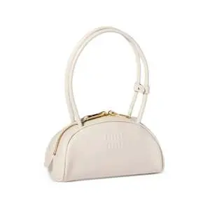 Miu Miu Embossed Logo Leather Shoulder Bag
