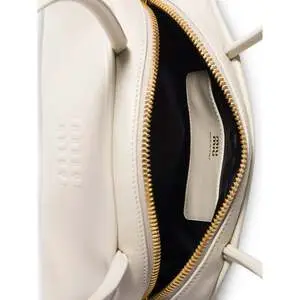 Miu Miu Embossed Logo Leather Shoulder Bag