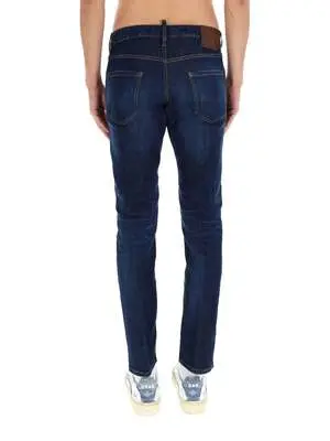 Dsquared2 Dark Wash Stretch Denim Jeans - Blue