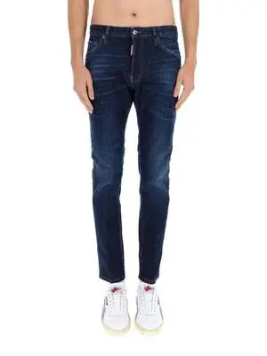 Dsquared2 Dark Wash Stretch Denim Jeans - Blue