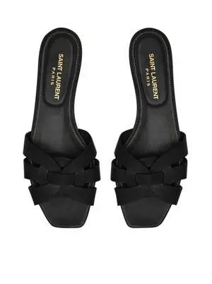 Saint Laurent Nu Pieds Tribute 05 Sandals In Leather - Black