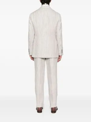 Brunello Cucinelli Linen Double-breasted Suit - Multicolor