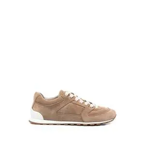 Brunello Cucinelli Paneled Suede Lace Up Sneakers - Brown