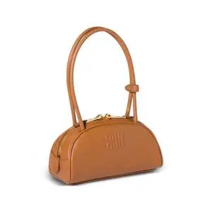 Miu Miu Embossed Logo Zip Fastening Shoulder Bag