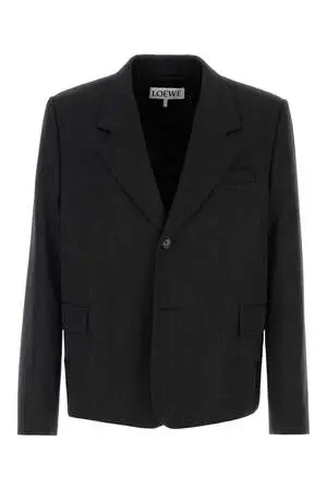 Loewe Charcoal Wool Blazer - Gray