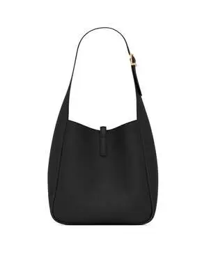 Saint Laurent Le 5 À 7 Small Supple Bag In Hammered Leather - Black