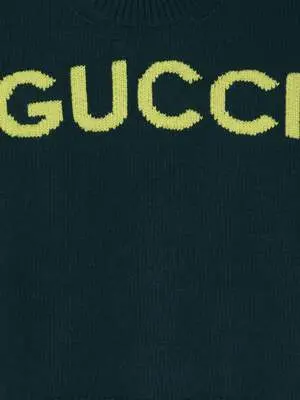 Gucci Wool Sweater With Frontal Logo Embroidery