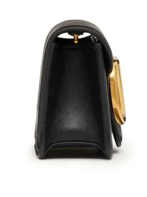Valentino Garavani Small Locò Shoulder Bag In Calfskin - Black