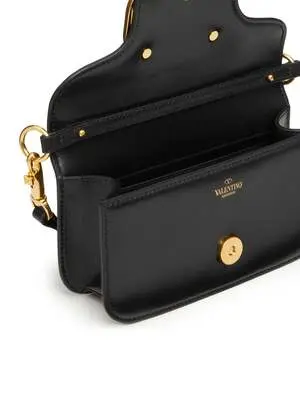 Valentino Garavani Small Locò Shoulder Bag In Calfskin - Black