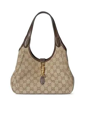 Gucci Small Market Shopping Bag With Monogram Canvas And Leather Trim