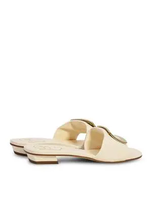 ROGER VIVIER Padded Leather Mules With Square Buckle