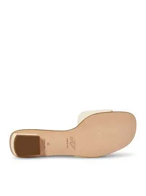 ROGER VIVIER Padded Leather Mules With Square Buckle