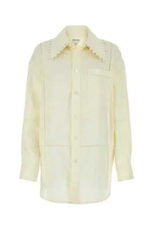 Bottega Veneta Linen Shirt - Yellow