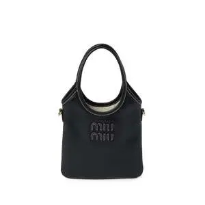 Miu Miu Embroidered Logo Top Zip Tote Bag With Wristlet - Multicolor