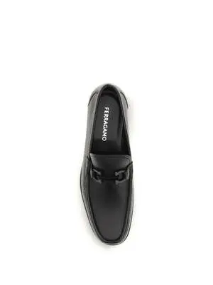 FERRAGAMO Gancini Buckle Loafers - Black