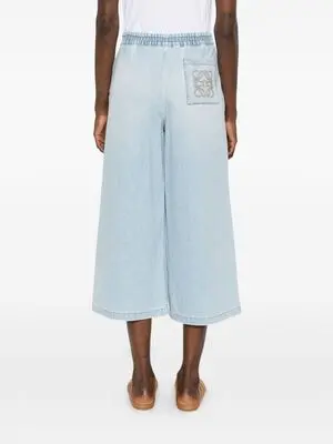 Loewe Cropped Wide Leg Jeans - Multicolor