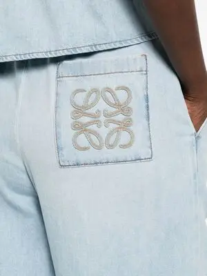 Loewe Cropped Wide Leg Jeans - Multicolor