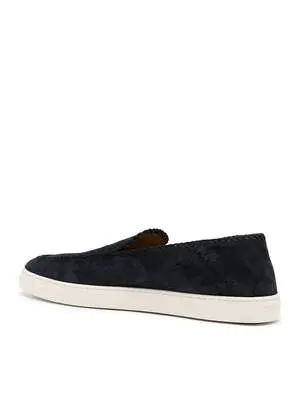 Giorgio Armani Suede Slip-on Loafers - Blue