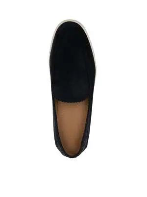 Giorgio Armani Suede Slip-on Loafers - Blue