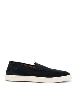 Giorgio Armani Suede Slip-on Loafers - Blue