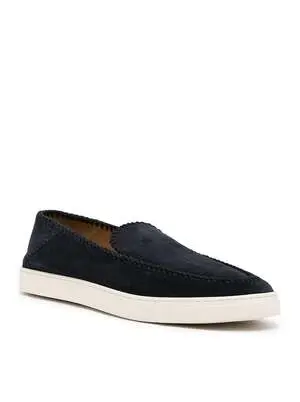 Giorgio Armani Suede Slip-on Loafers - Blue