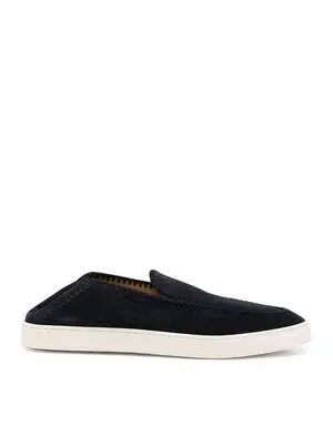 Giorgio Armani Suede Slip-on Loafers - Blue