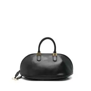 Balenciaga Leather Tote Bag With Gold-tone Hardware - Black