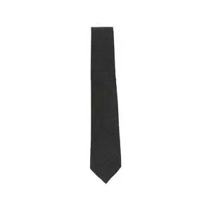 Tagliatore TAGLIATORE Charcoal Grey Textured Neck Tie Gray