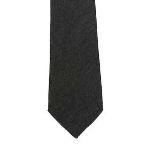Tagliatore Charcoal Grey Textured Neck Tie - Gray