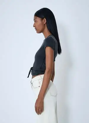 DIESEL® T-bunny Logo Motif Cotton Jersey Top