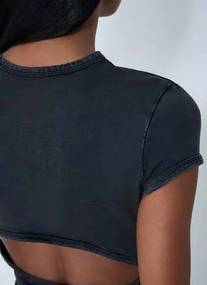 DIESEL® T-bunny Logo Motif Cotton Jersey Top