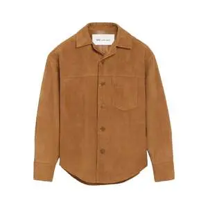 AMI Paris AMI PARIS Caramel Goat Suede Jacket Brown