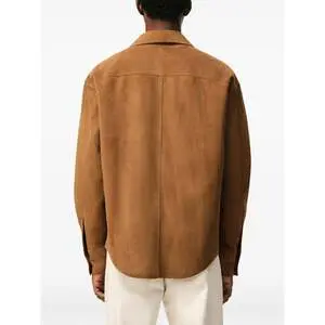 AMI Paris Caramel Goat Suede Jacket - Brown