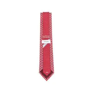 FERRAGAMO Silk Fox Pattern Neck Tie