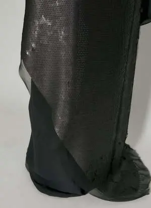 Rick Owens Long Sequin Embellished Silk Bandeau Top