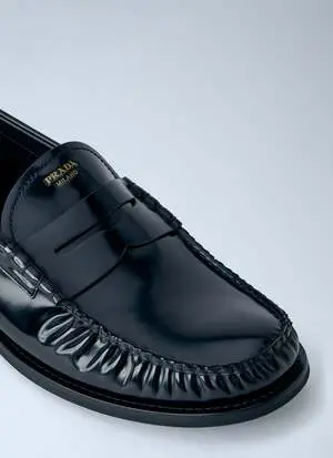Prada Brushed Leather Loafers