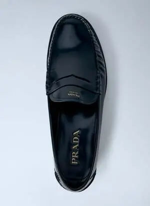 Prada Brushed Leather Loafers