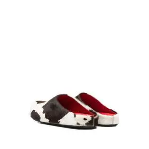 Marni Cow Print Calf Hair Slip-on Trainers - Brown